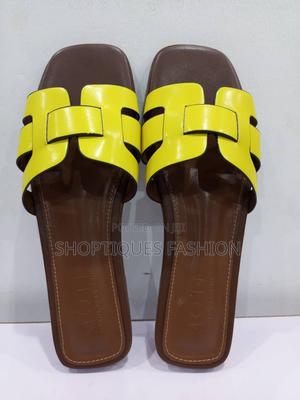 Flat H-strap Sandals Slides For Ladies In Yellow in Surulere - Shoes ...