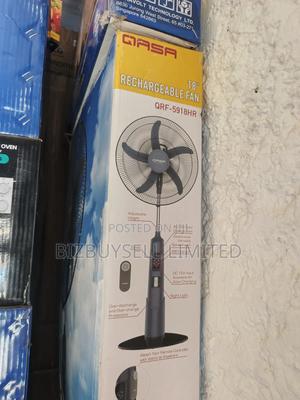 18" Qasa Rechargeable Standing Fan With Remote Control And Led Light ...