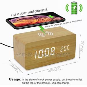 Wooden Digital Alarm Clock With Wireless Charging in Lagos Island (Eko ...