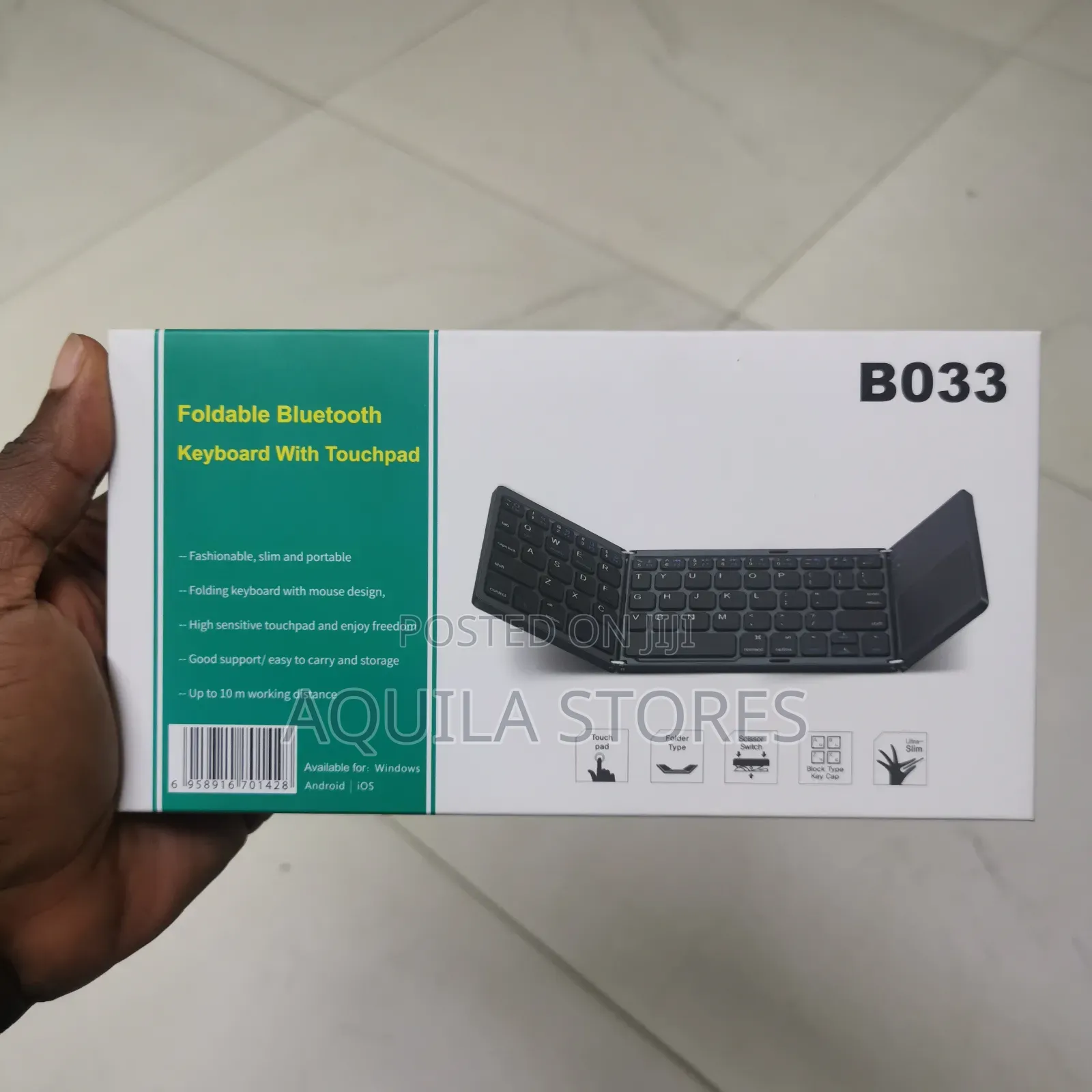B033 Foldable Bluetooth Keyboard With Touchpad in Ikeja - Computer Accessories , Aquila Stores ...