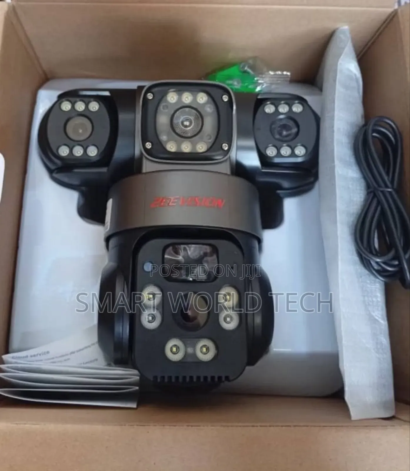 PTZ Triple Lens Surveillance Solar Camera With 4g Network in Port ...