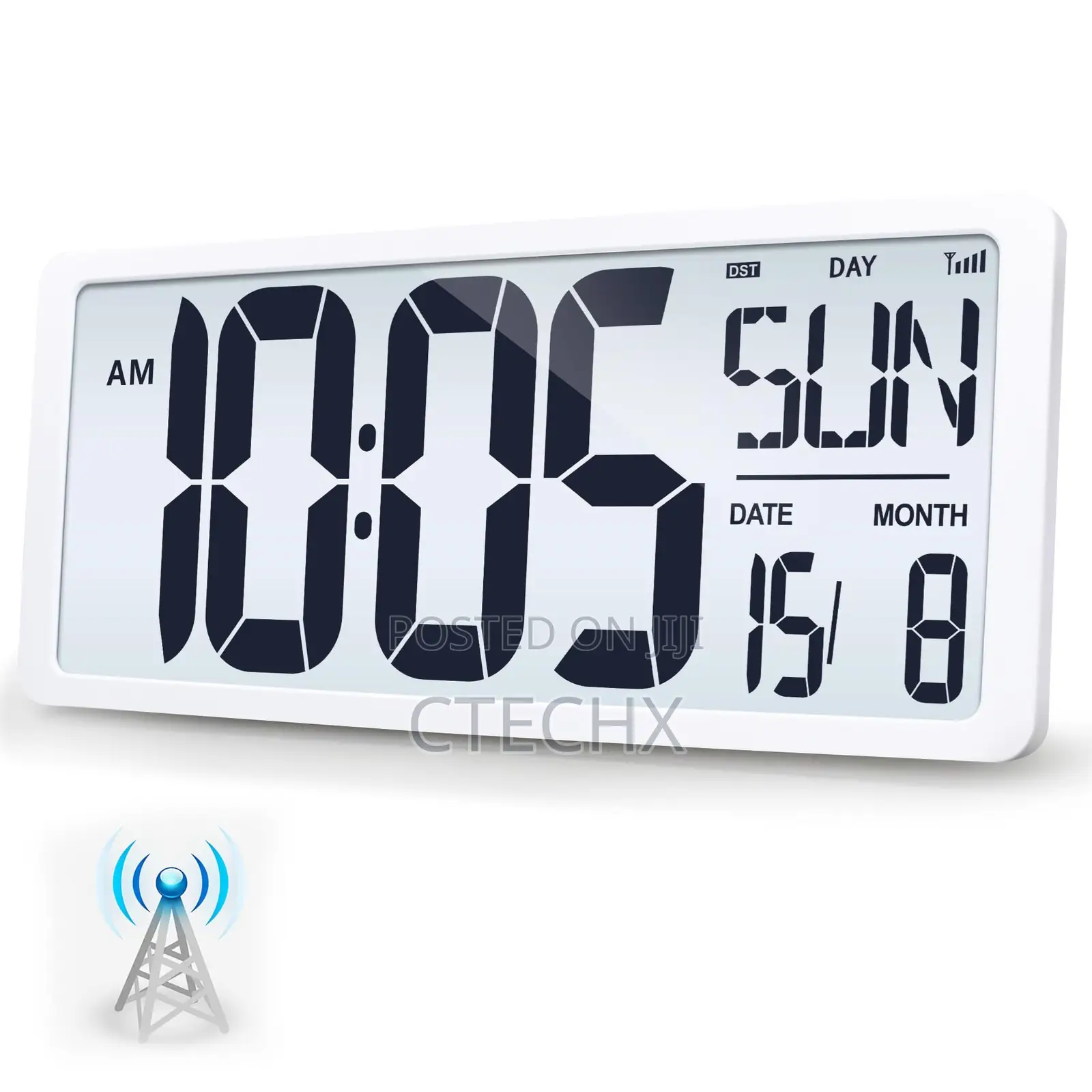 Atomic Clock With Backlight 18.5" Digital Wall Clock Large Display in ...