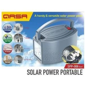 5in1 Qasa Solar Power Portable 20w Foldable Panel+4 Led Bulbs+Mini Fan ...