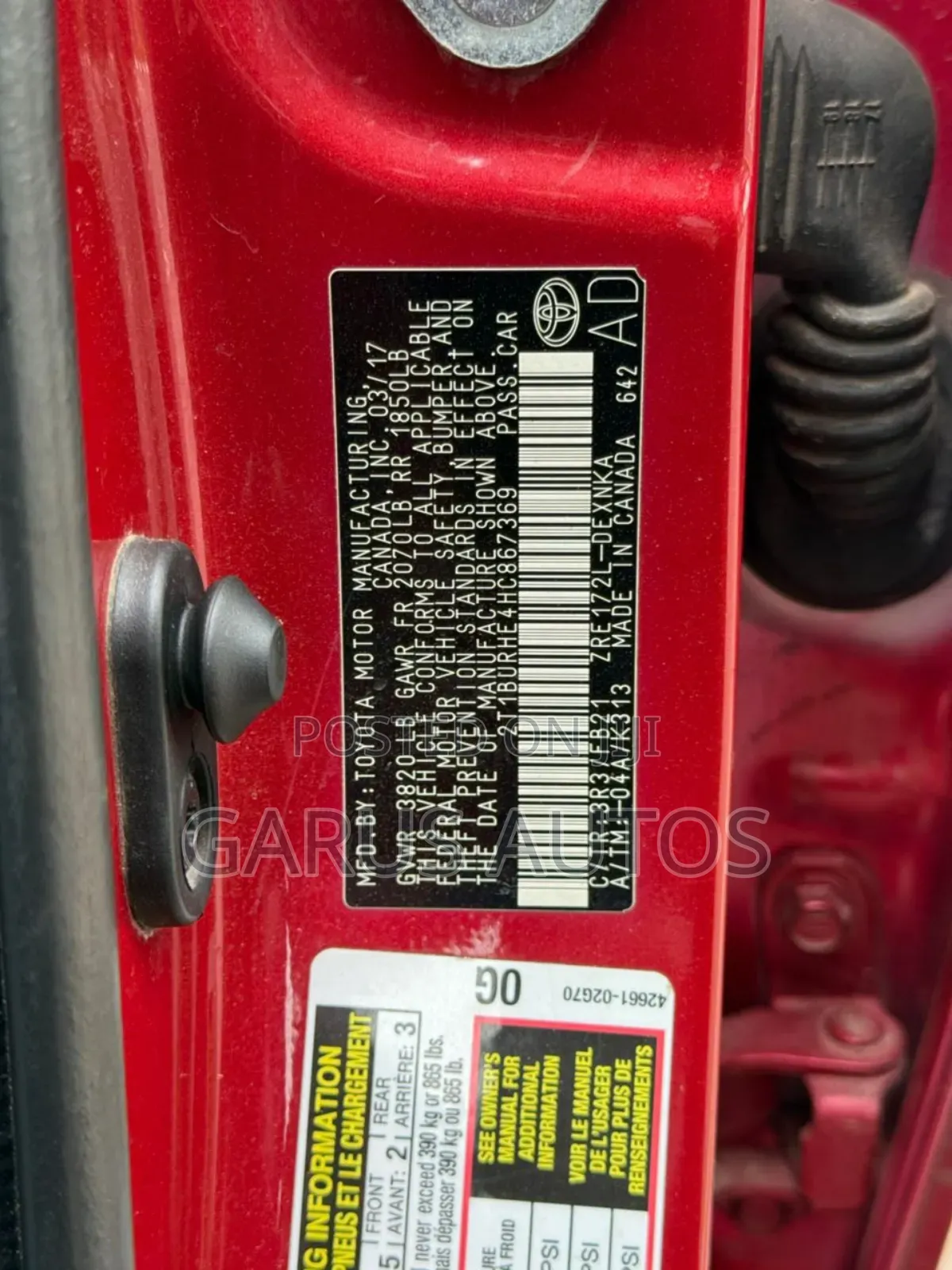 Toyota Corolla LE ECO 4dr Sedan (1.8L 4cyl CVT) 2017 Red in Gwarinpa ...