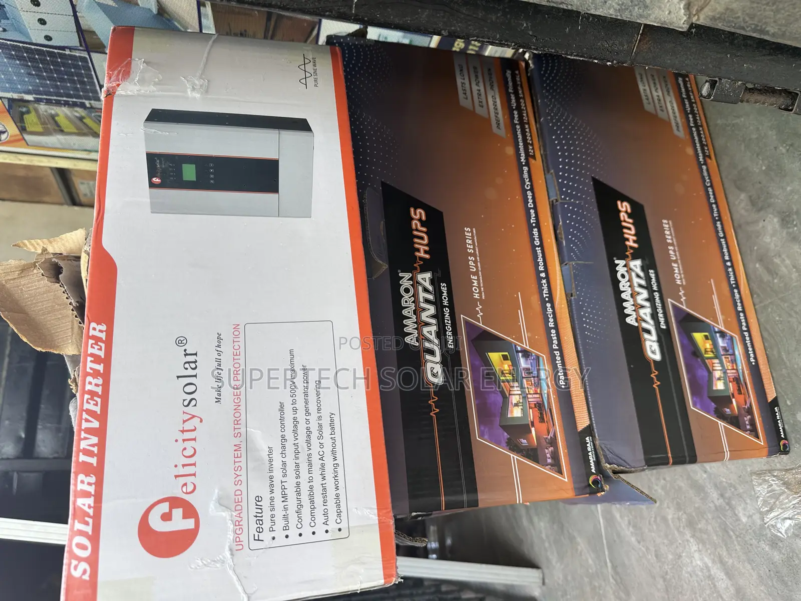 2pcs of 200ah Amaron Quanta Battery and 3kw Felicity Hybrid Inverter in Awka - Electrical ...