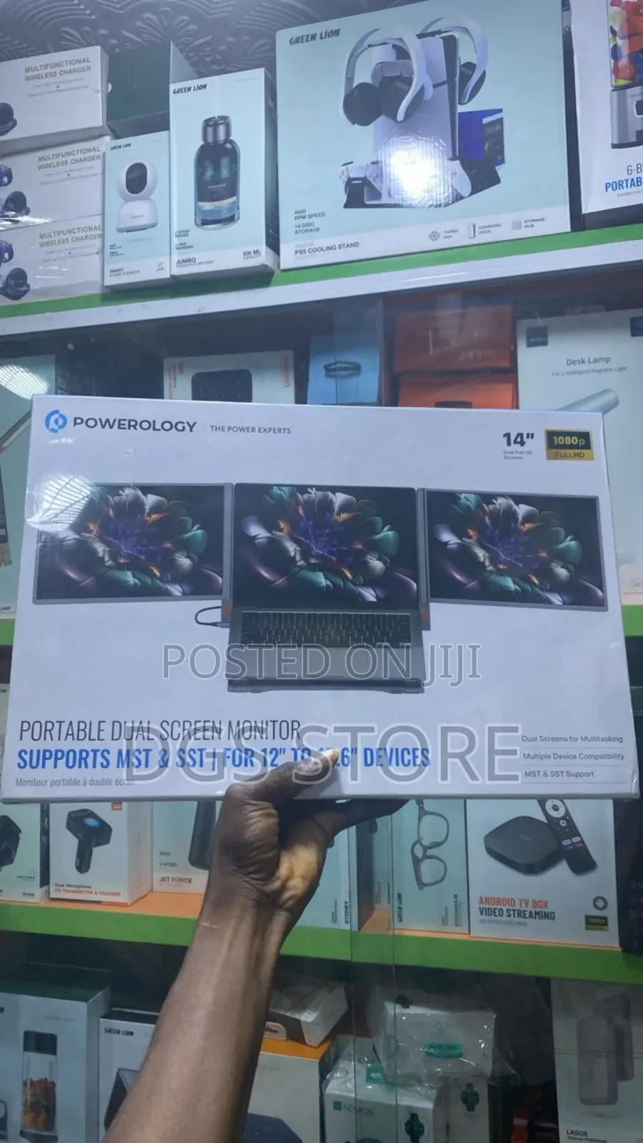 Powerology Portable Dual Screen Monitor Support Mst Sst For 12" To15 in ...