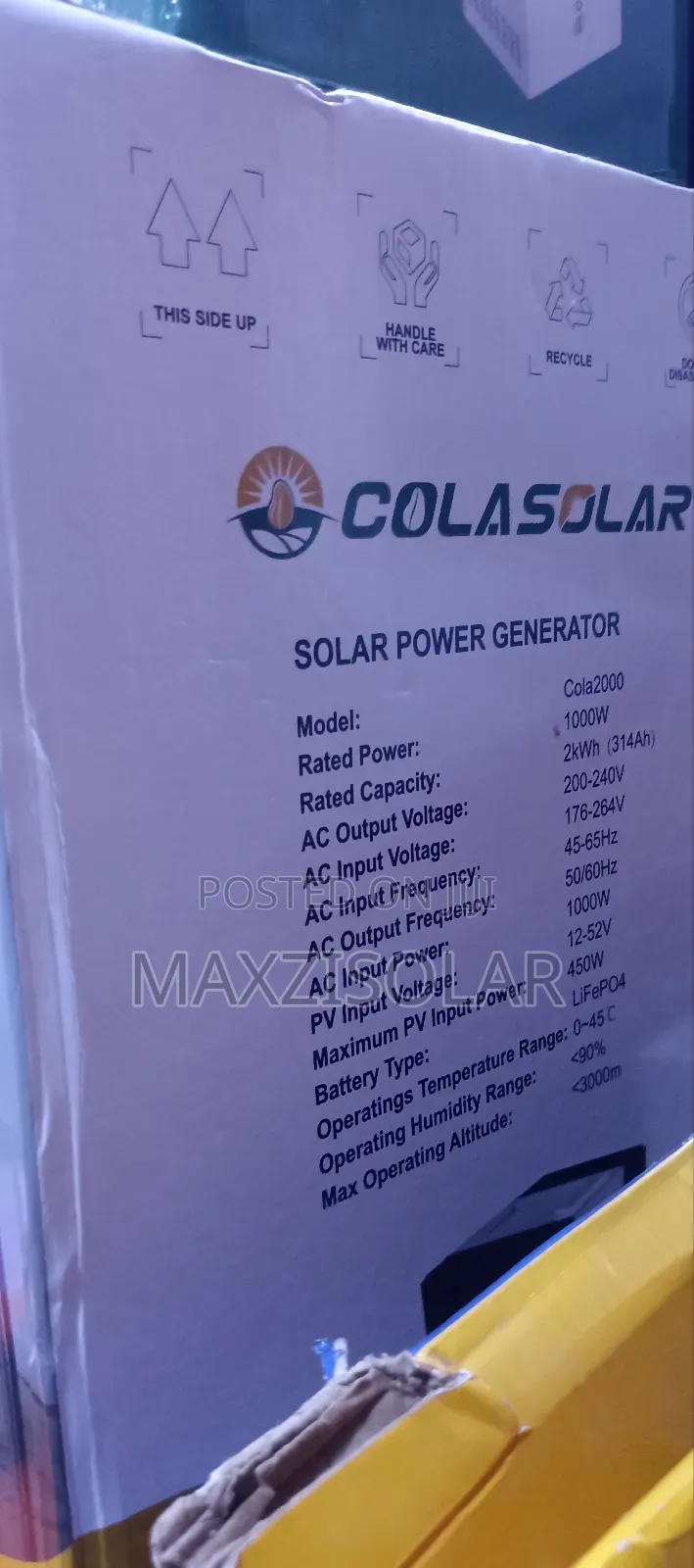 2kwh , 1000watts Cola Solar Generator in Ibadan - Electrical Equipment ...
