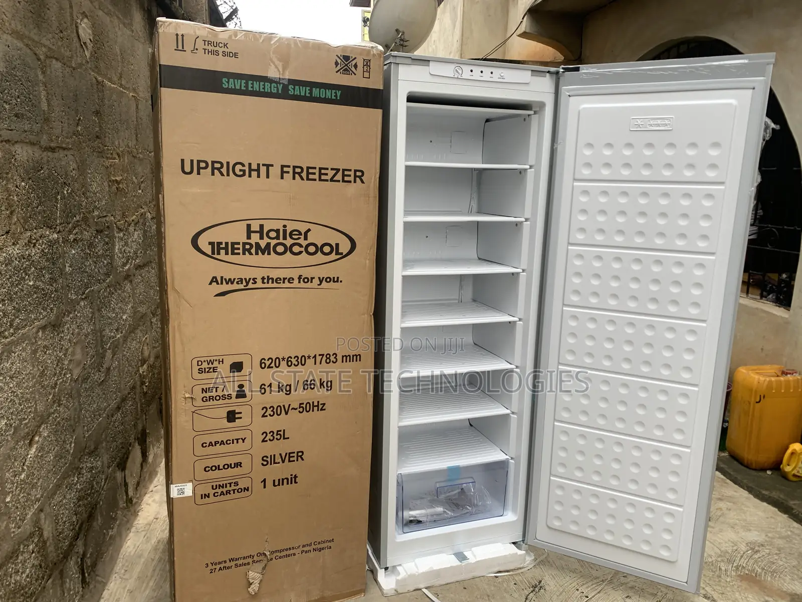 Premium Haier Thermocool 235l Freezer Hf-250bs Silver - Ice Master Dea ...