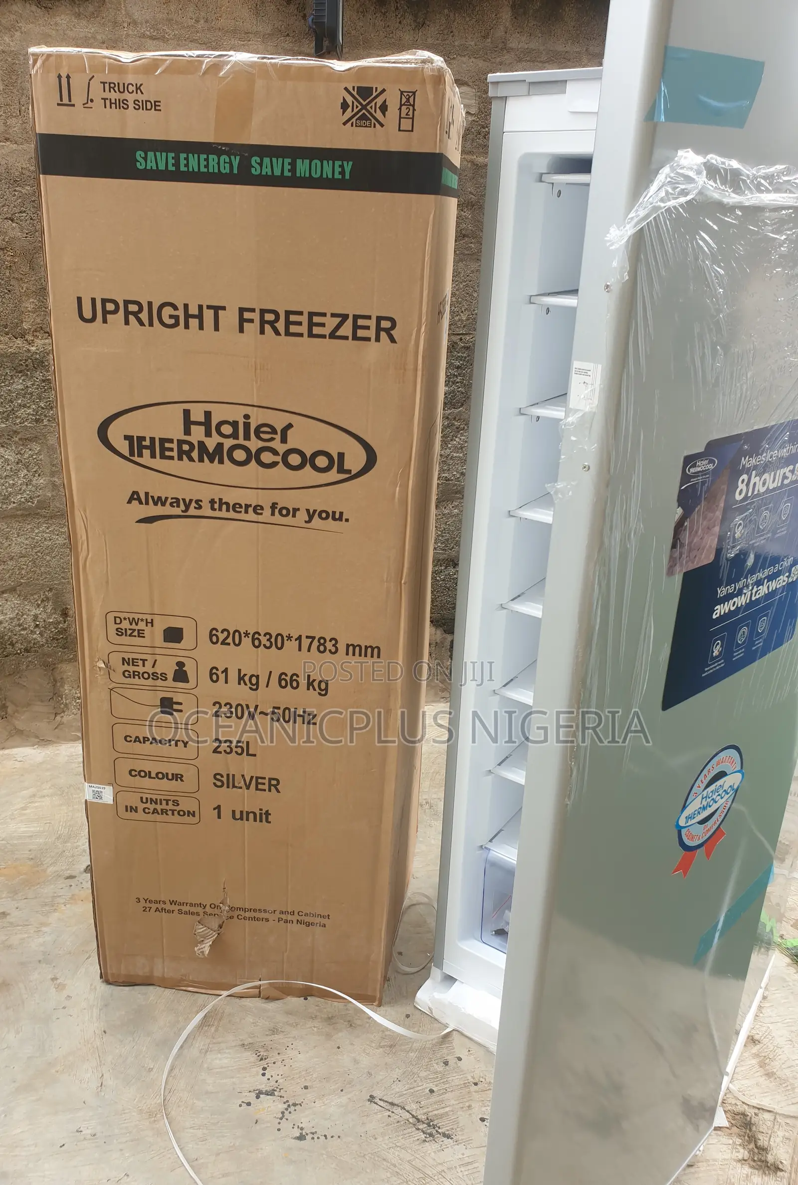 Haier Thermocool With Sleek Design 235l Upright Freezer Hf-250bs in ...