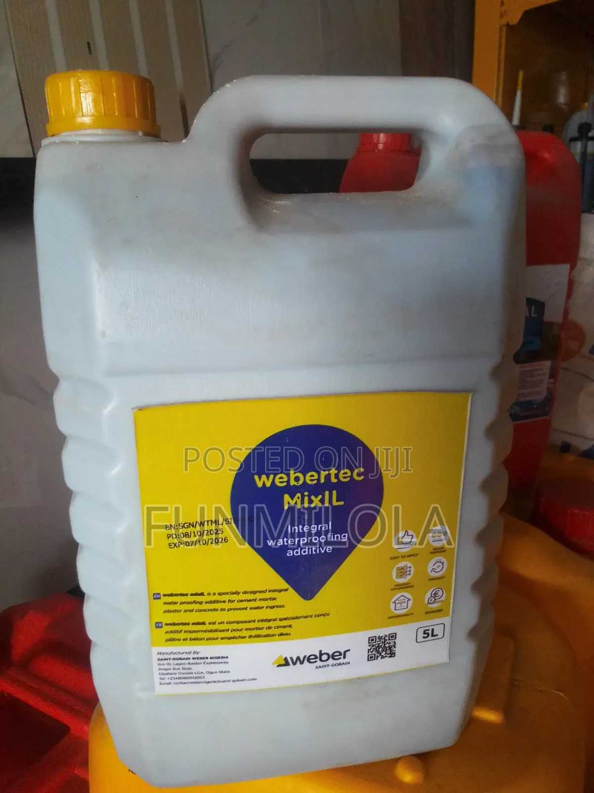 Webertec Mixll Intergral Waterproofing Additive for Plaster Concrete in Mushin - Building ...