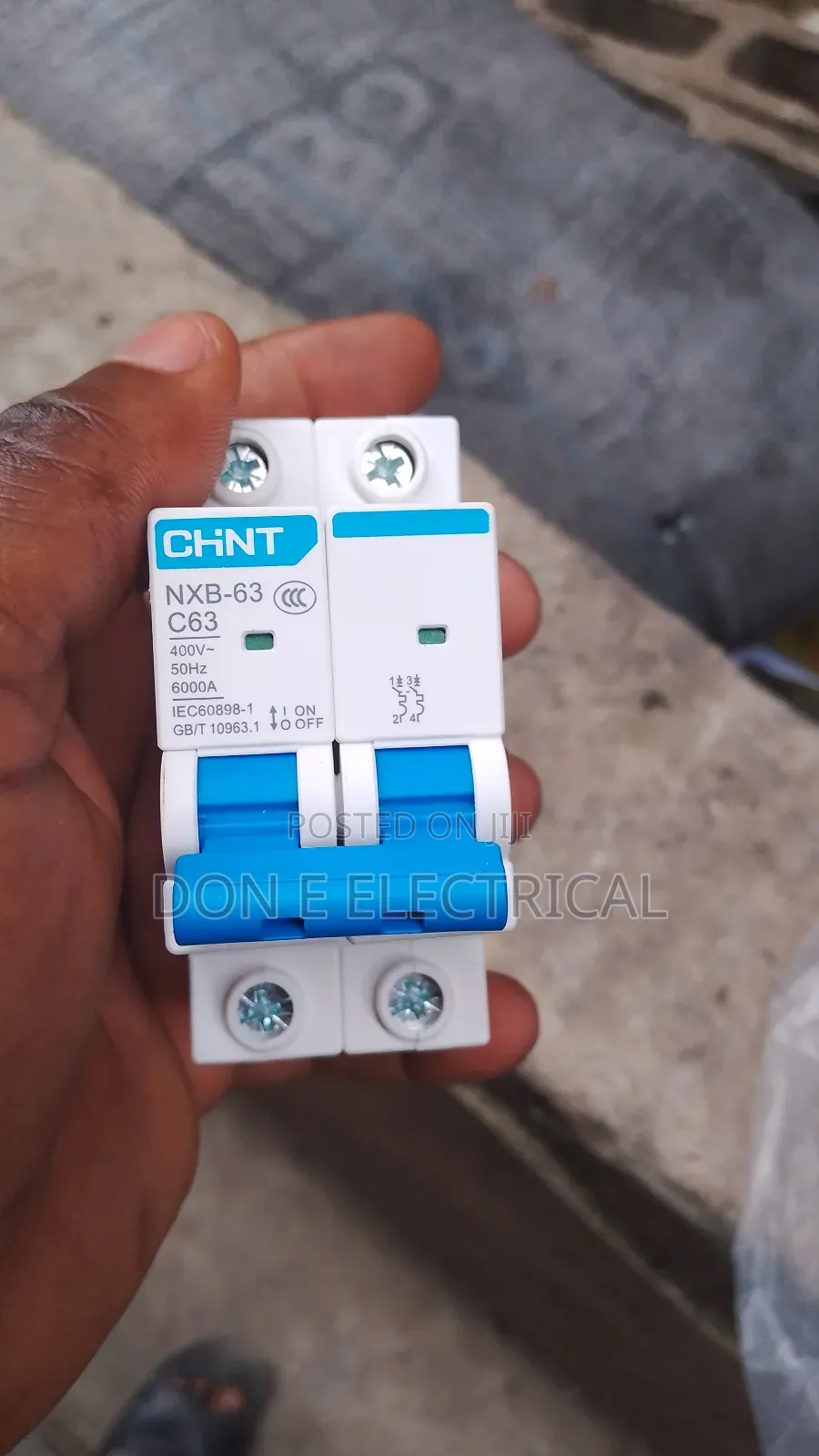 63amps 2pole MCB Original Chint Breaker don siyarwa - Don E electrical ...