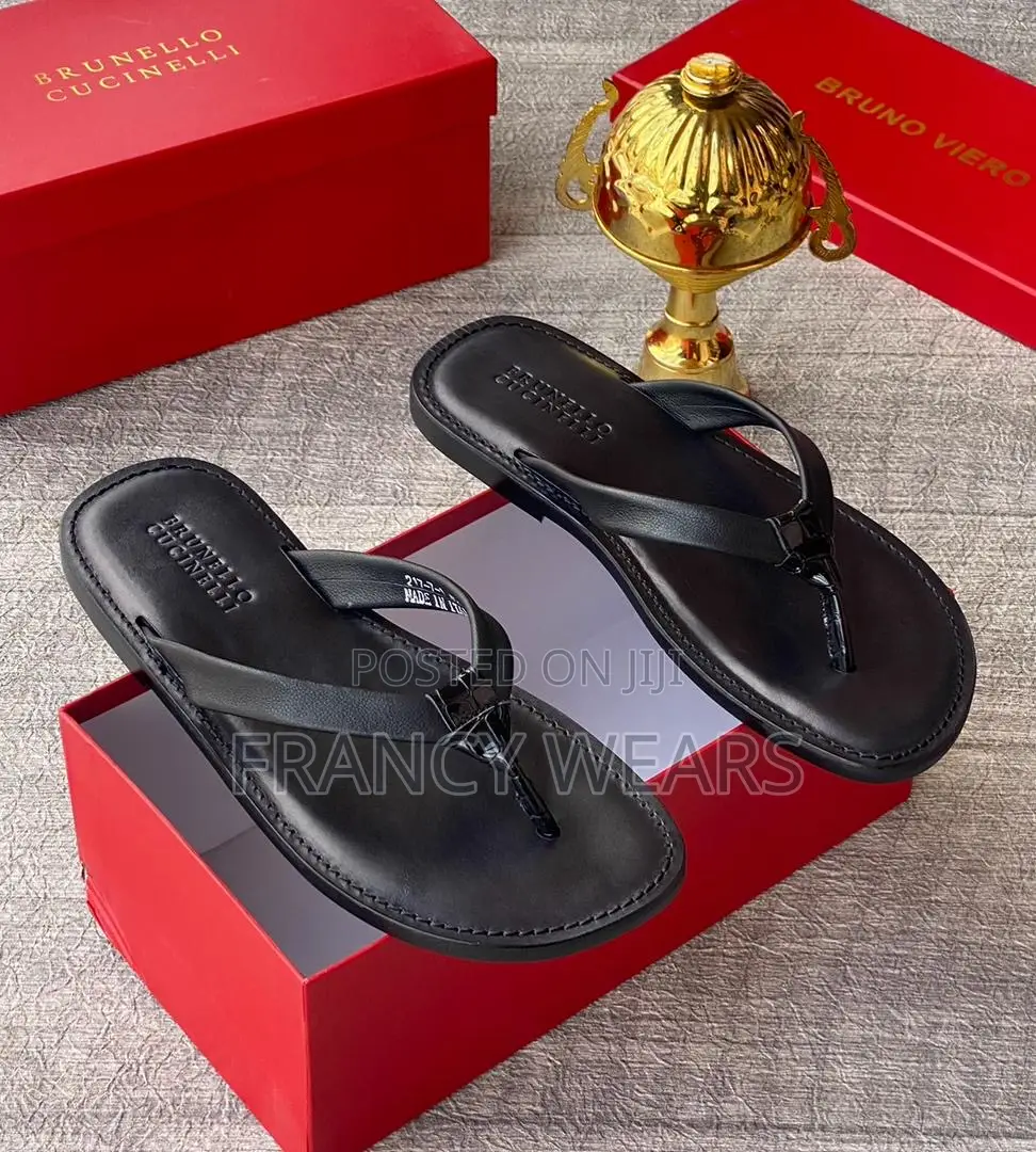 Italian Leather Men’S Brunello Cucinelli Slippers in Lagos Island (Eko ...