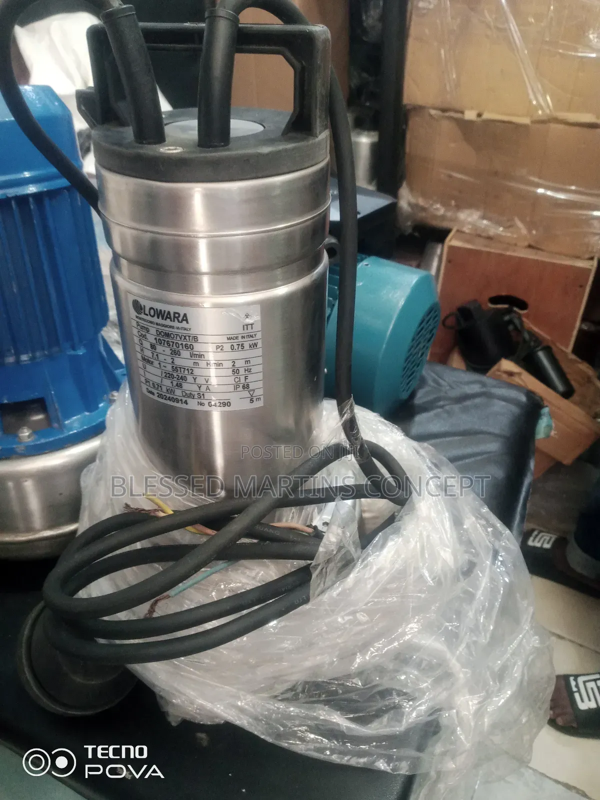 1hp High Quality Pure Stainless Lowara Sewage Pump (Made in Italy) in ...