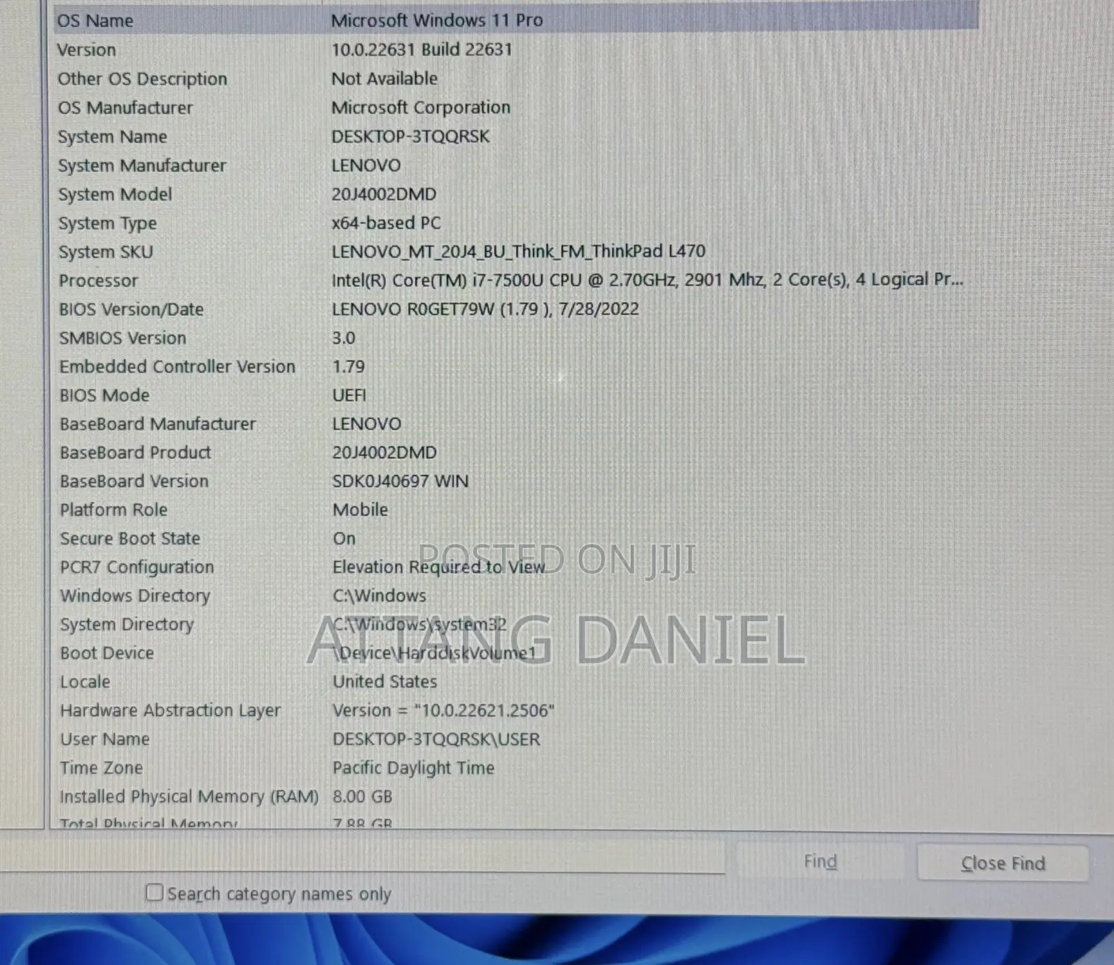 Laptop Lenovo Thinkpad L490 8GB Intel Core I7 SSD 256GB in Surulere ...