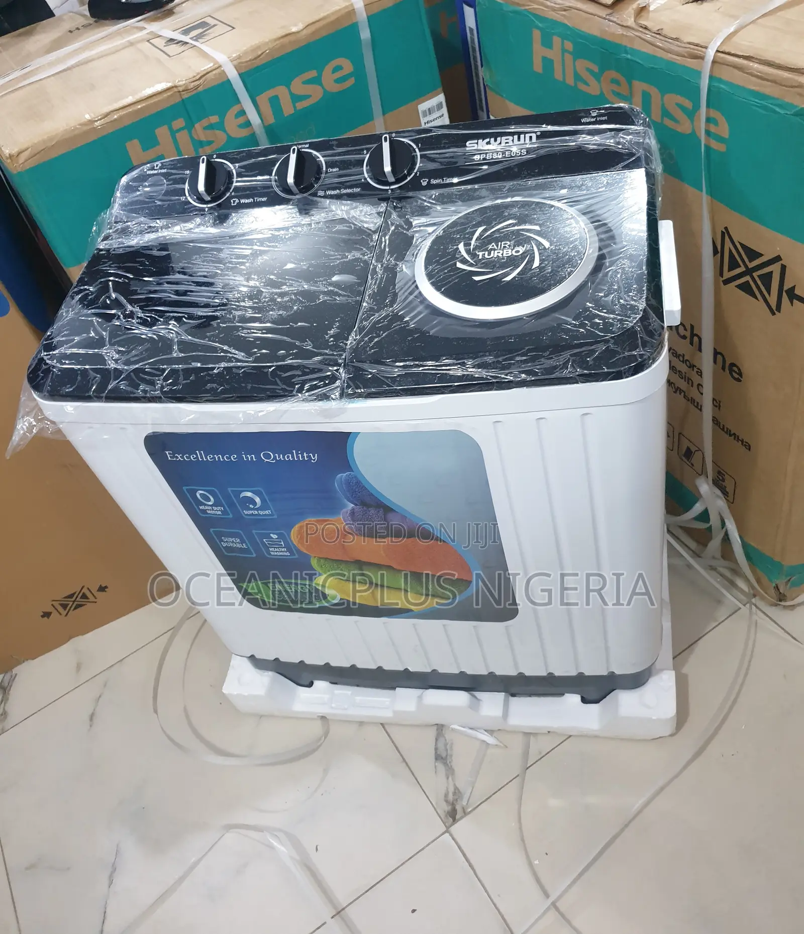 Stable Skyrun 7kg Twin Tub Semi Automatic Washing Machine (Spb80-E05s) in Mushin - Home ...