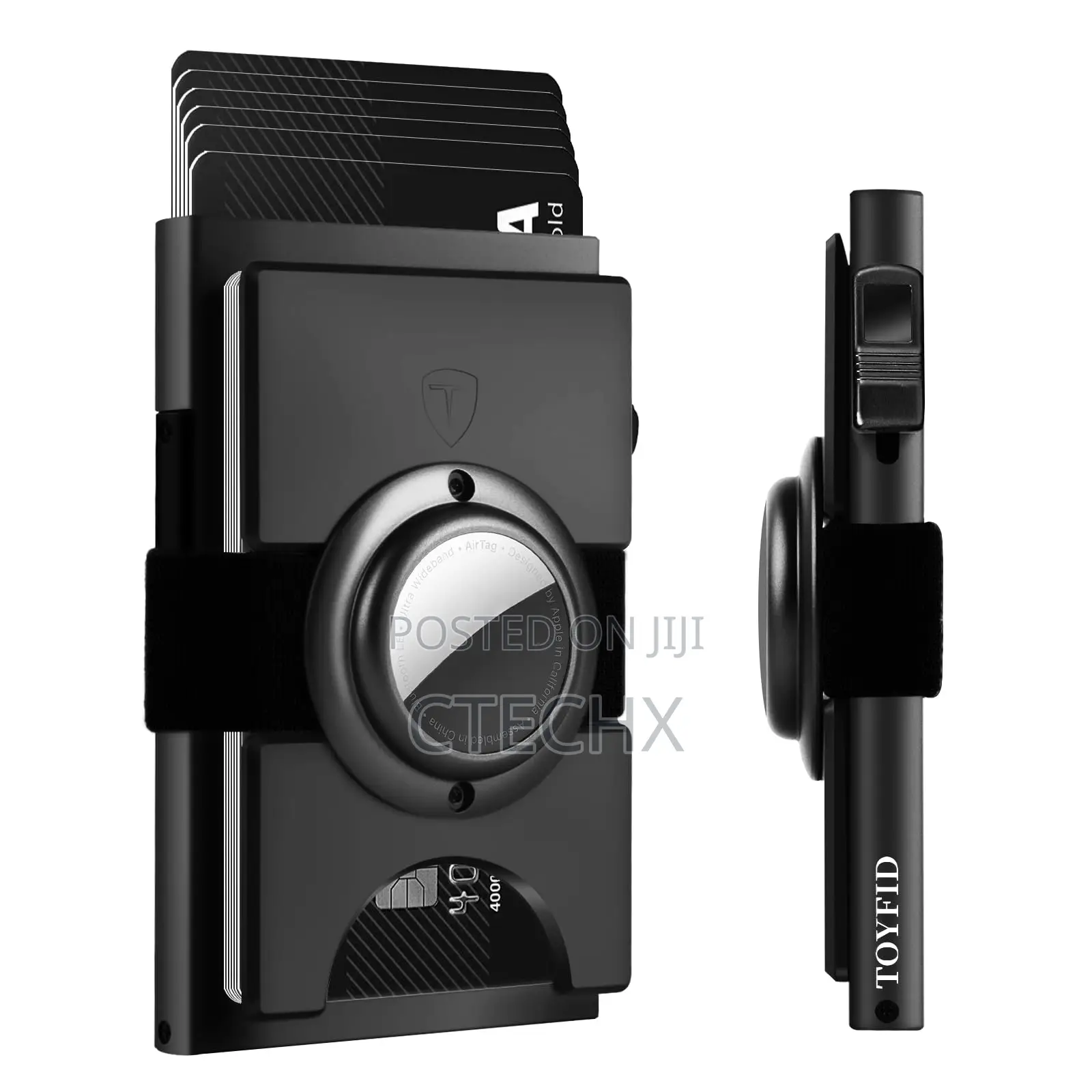 Slim Card Holder Wallet With Slide Ejector Button Rfid Blocking Airtag ...