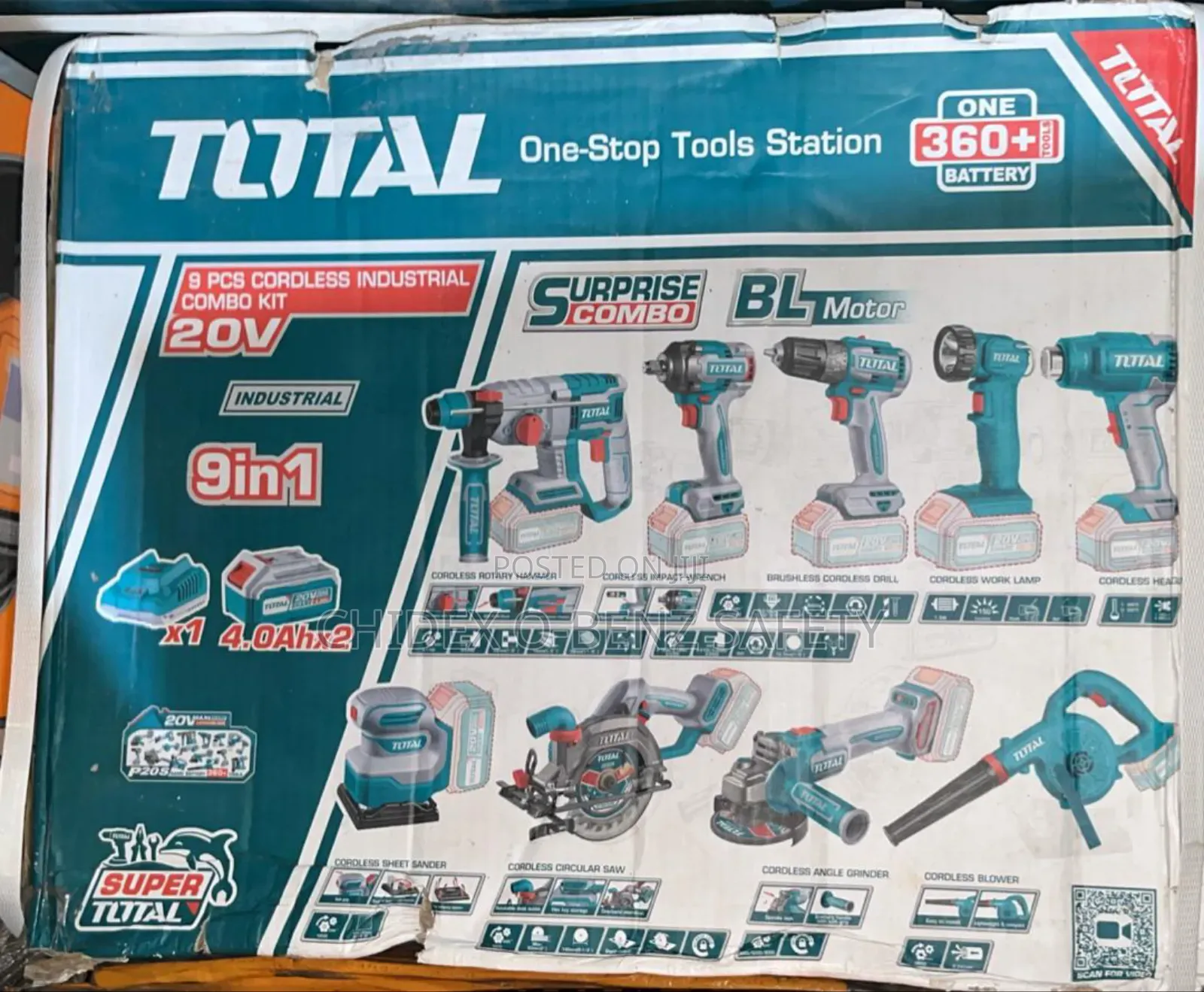 9in1 Total Industrial Cordless Combo Kit for sale - CHIDEX O-BENZ ...