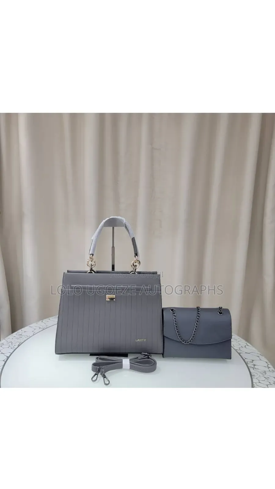 Elegant Ash Structured Handbag in Yaba - Bags, Lolo Ugoeze Autographs ...