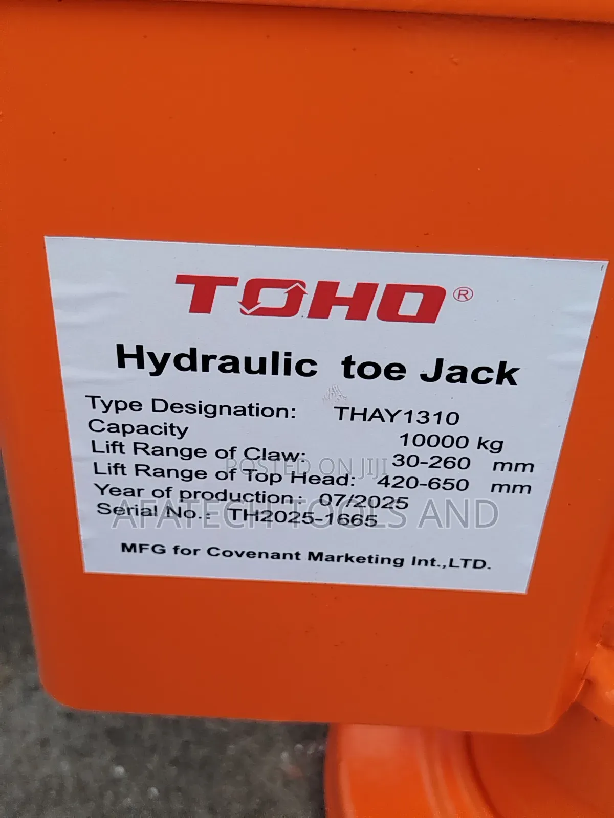 10ton Toe Jack in Badagry - Hand Tools, Afatech Tools And Merchandise ...