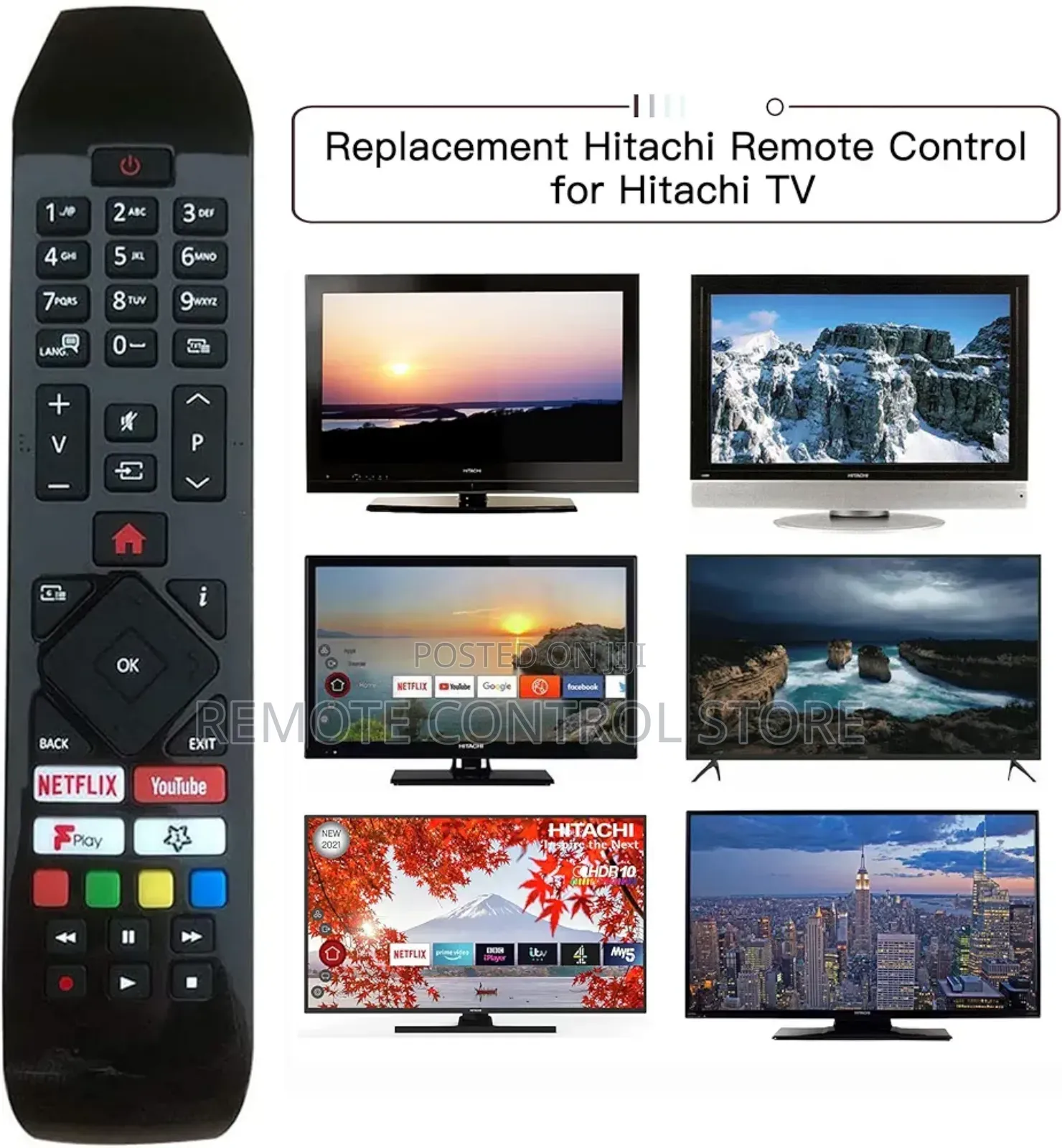 Remote Control for Hitachi Tv With Netflix Youtube Buttons in Yaba - Accessories & Supplies for ...