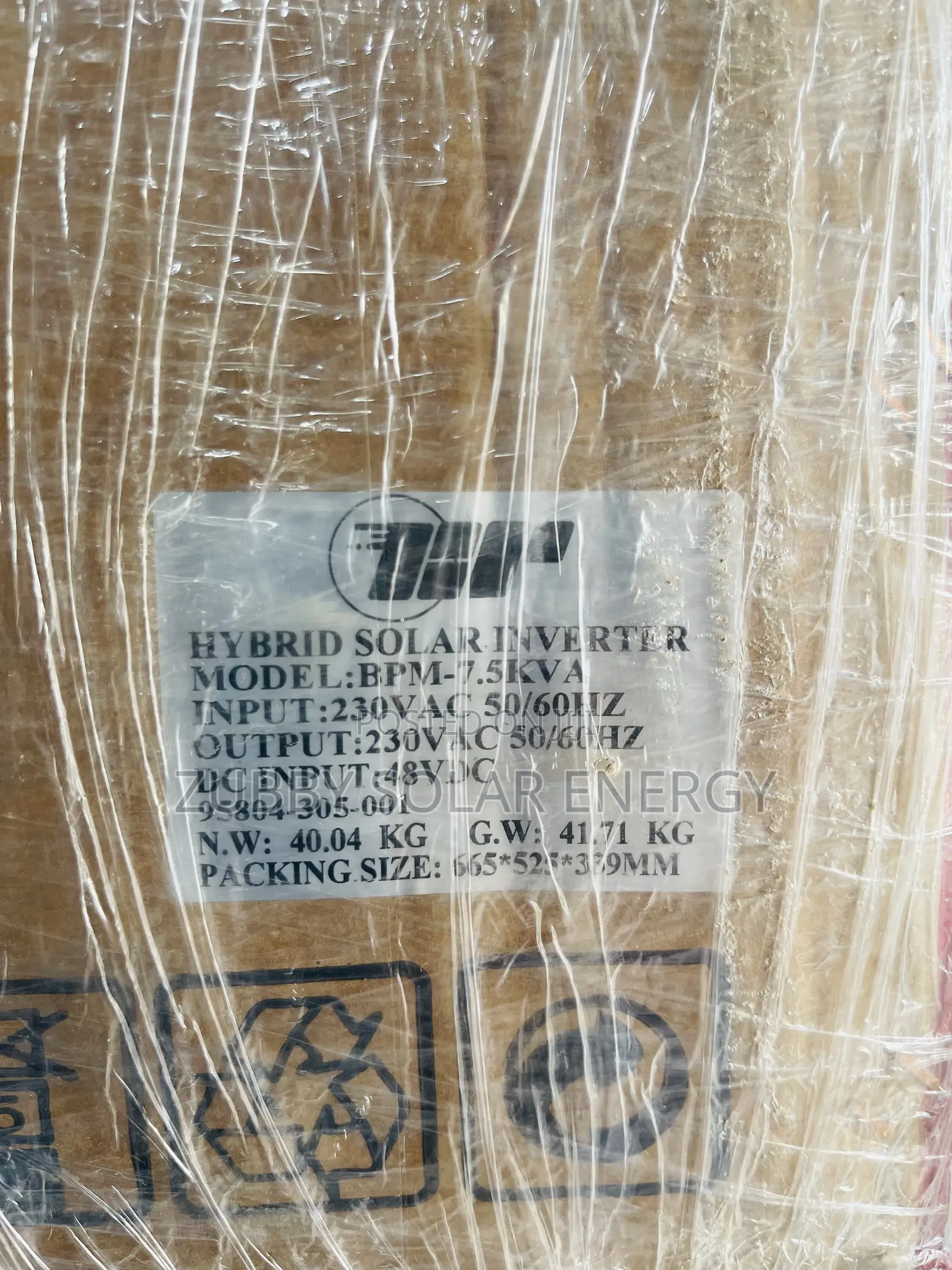 7.5 Kva Blue Power Hybrid Inverter for sale - ZUBBY SOLAR ENERGY Price ...