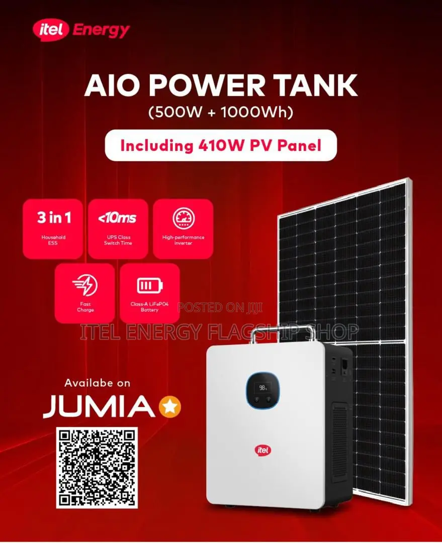 Itel Energy 500w Inverter Generator + 410w Monocrystalline Solar Panel ...