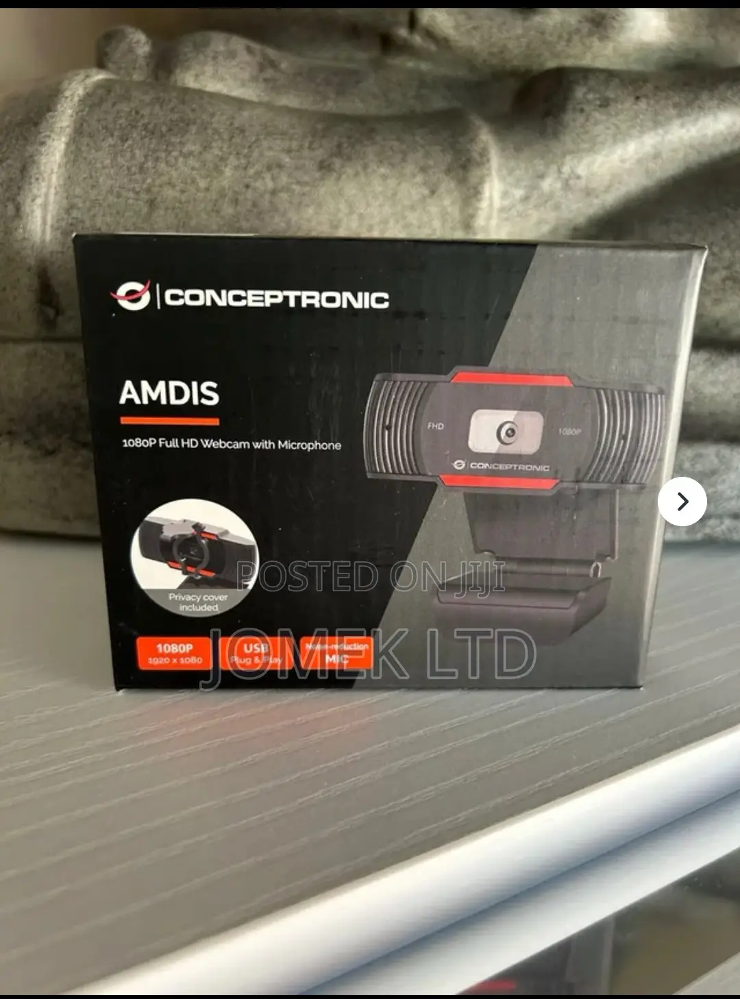Conceptronic Amdis06b Webcam Amdis 1080p Hd Webcam + Microphone Black ...