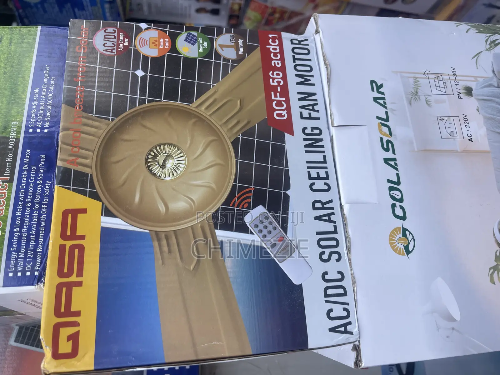 Qasa Ac/Dc Solar Ceiling Fan 56inches in Ojo - Home Appliances ...