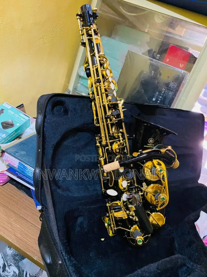 Black and Gold Saxophone in Ojo - Musical Instruments & Gear, Nwankwo Donald | Jiji.ng