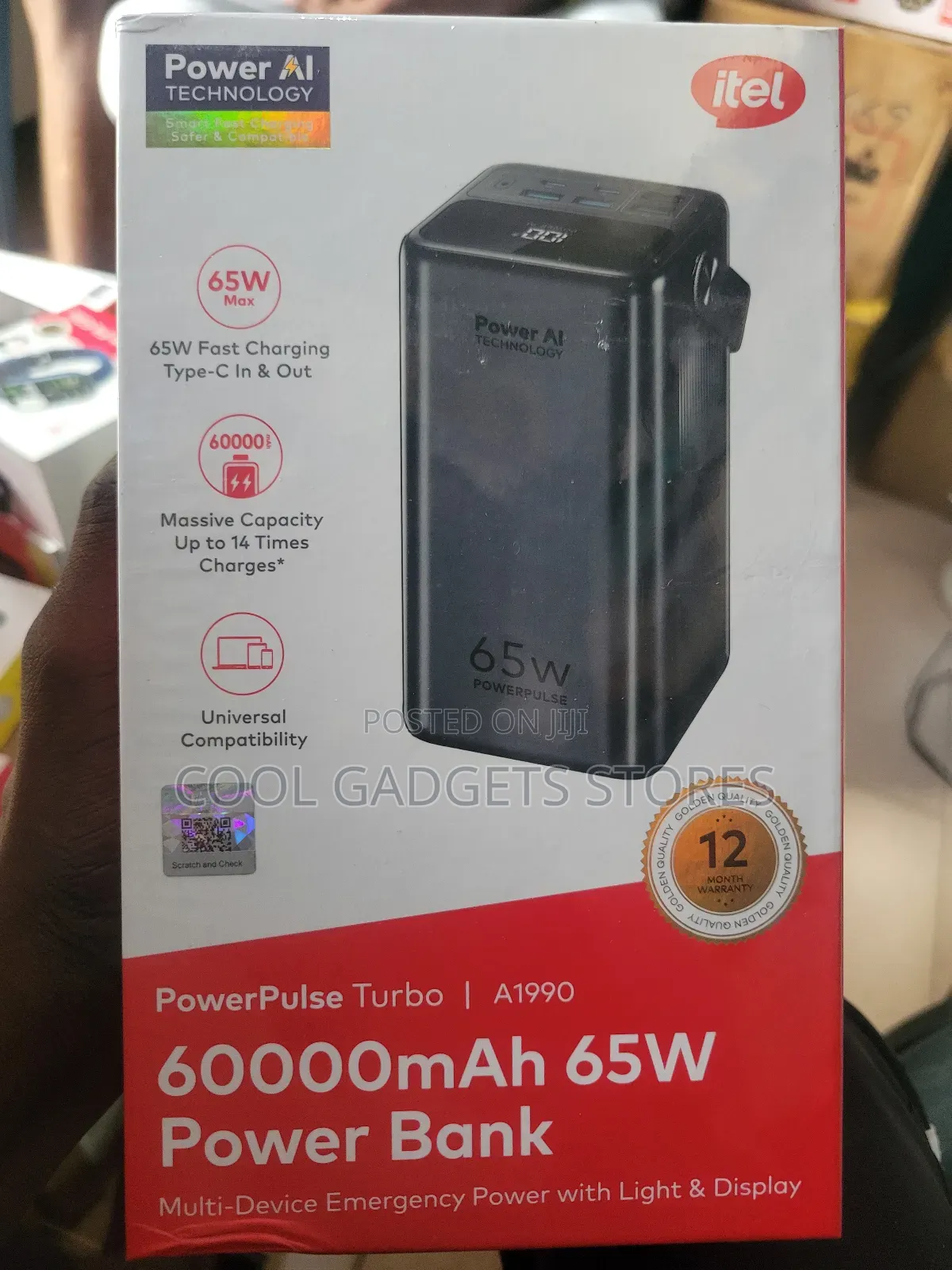 Itel 60000mah Power Bank 65w Pd Type C Laptop Power Bank for sale ...