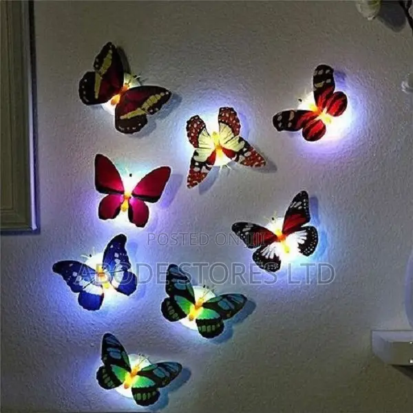 3d Led Light Color Changing Butterfly Sticker - 6 Pcieces in Magodo ...