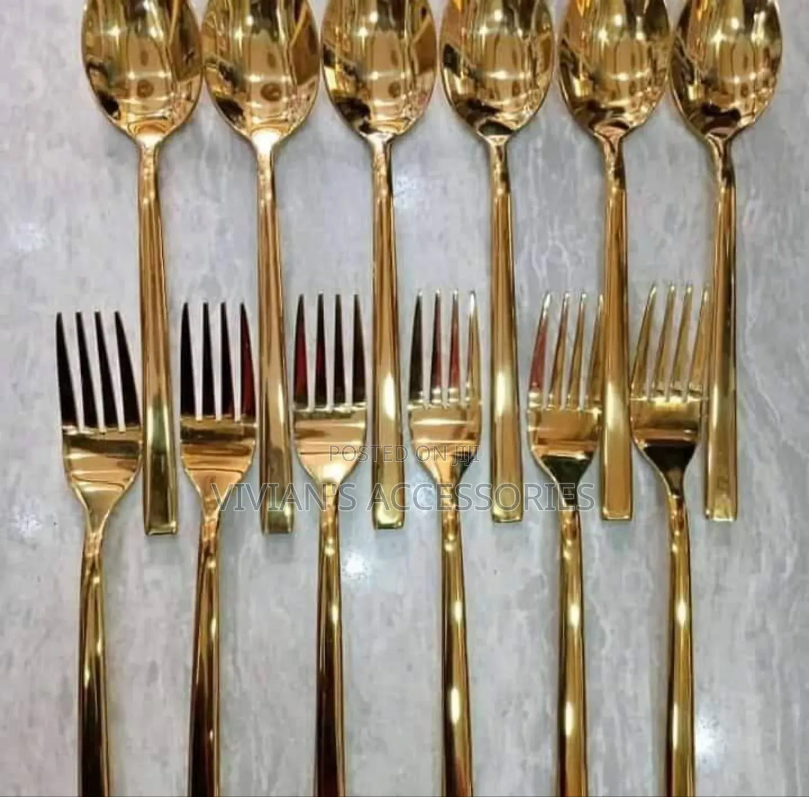 6pcs Quality Gold and Silver Usa Spoon in Lagos Island (Eko) - Kitchenware & Cookware, Vivian's ...