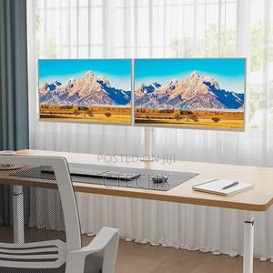 Dual Monitor Stand for 13-27 Inch Screens, Height Adjustable White for ...