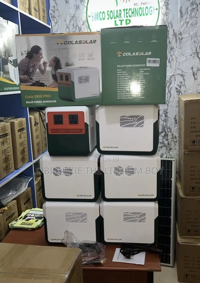 1000 Pro + Cola Solar Lithium Battery Solar Power Station Generator in ...