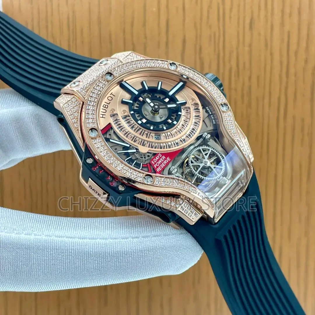 Hublot Quality Luxury Men Automatic Engine Rubber Strap Wristwatch in ...