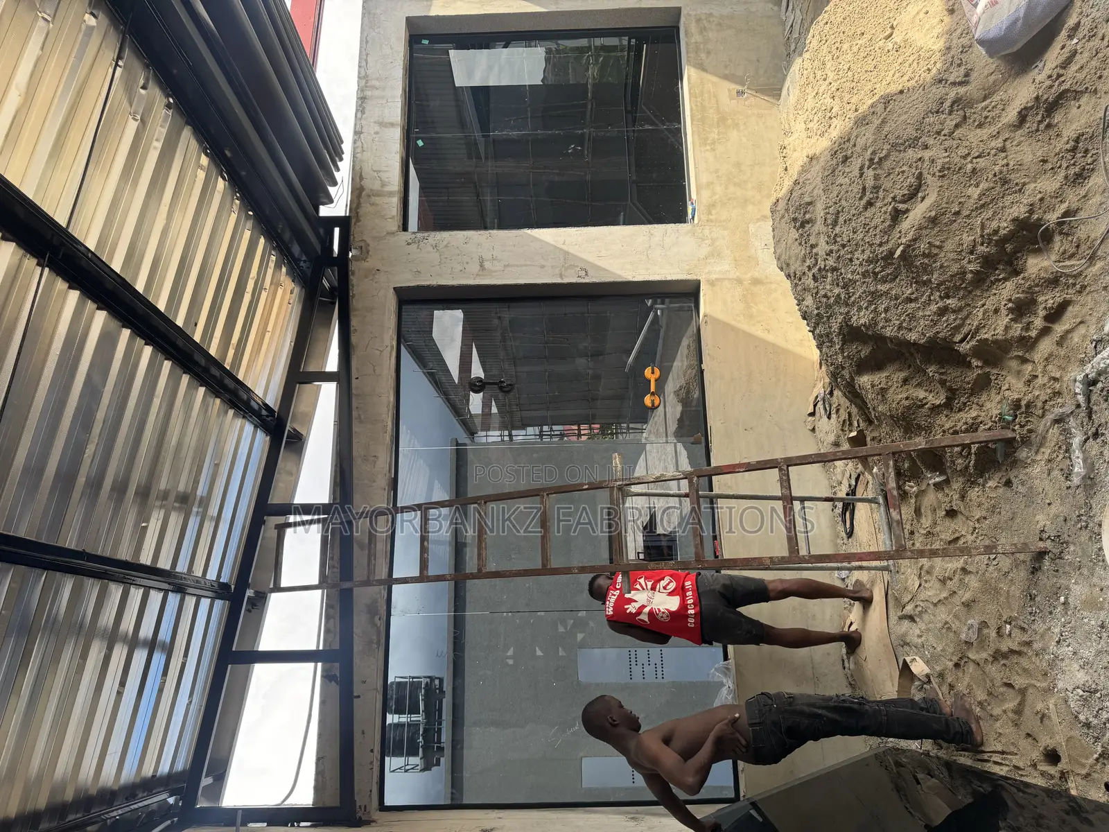 Gray Frameless Permanent Glass for sale - Mayorbankz Fabrications Price ...