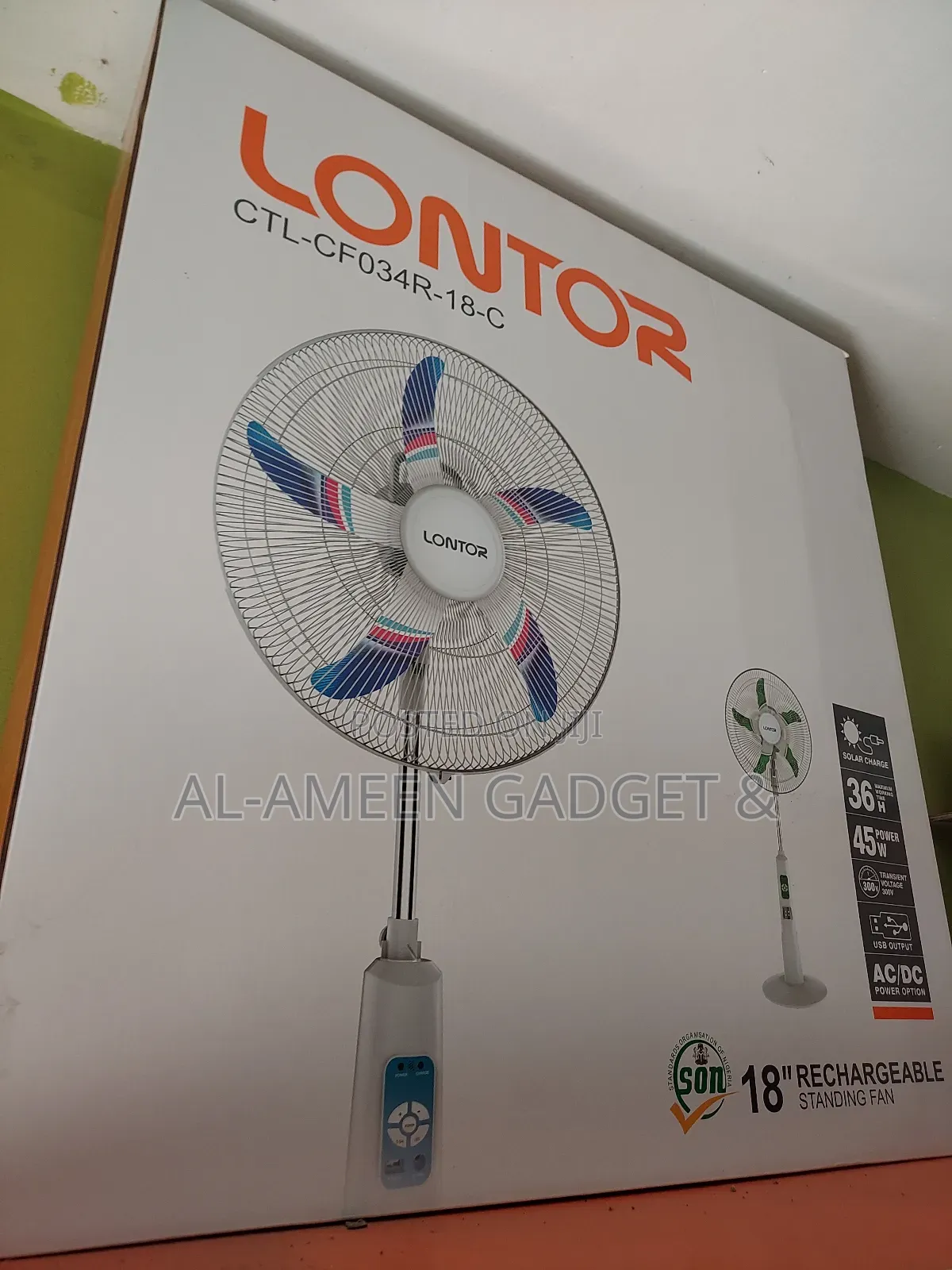Lontor 18" Solar Rechargeable Fan in Ibadan - Home Appliances, Hassan ...
