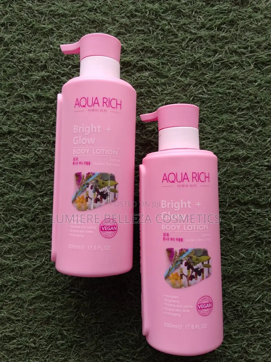 Aqua Rich Bright + Glow Body Lotion Mulberry Root Extract + Vitamin C ...