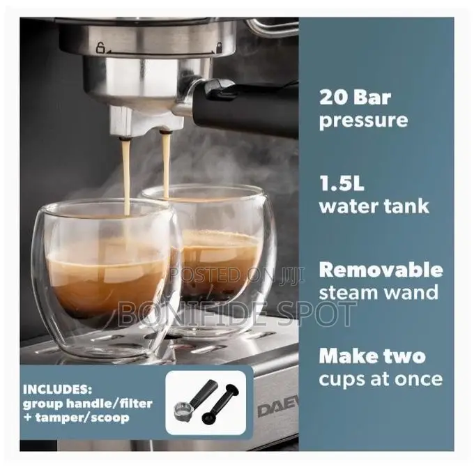 Daewoo 20-Bar Pressure Espresso Coffee Maker With Steam Wand - 1350w in Ojo - Kitchen Appliances ...