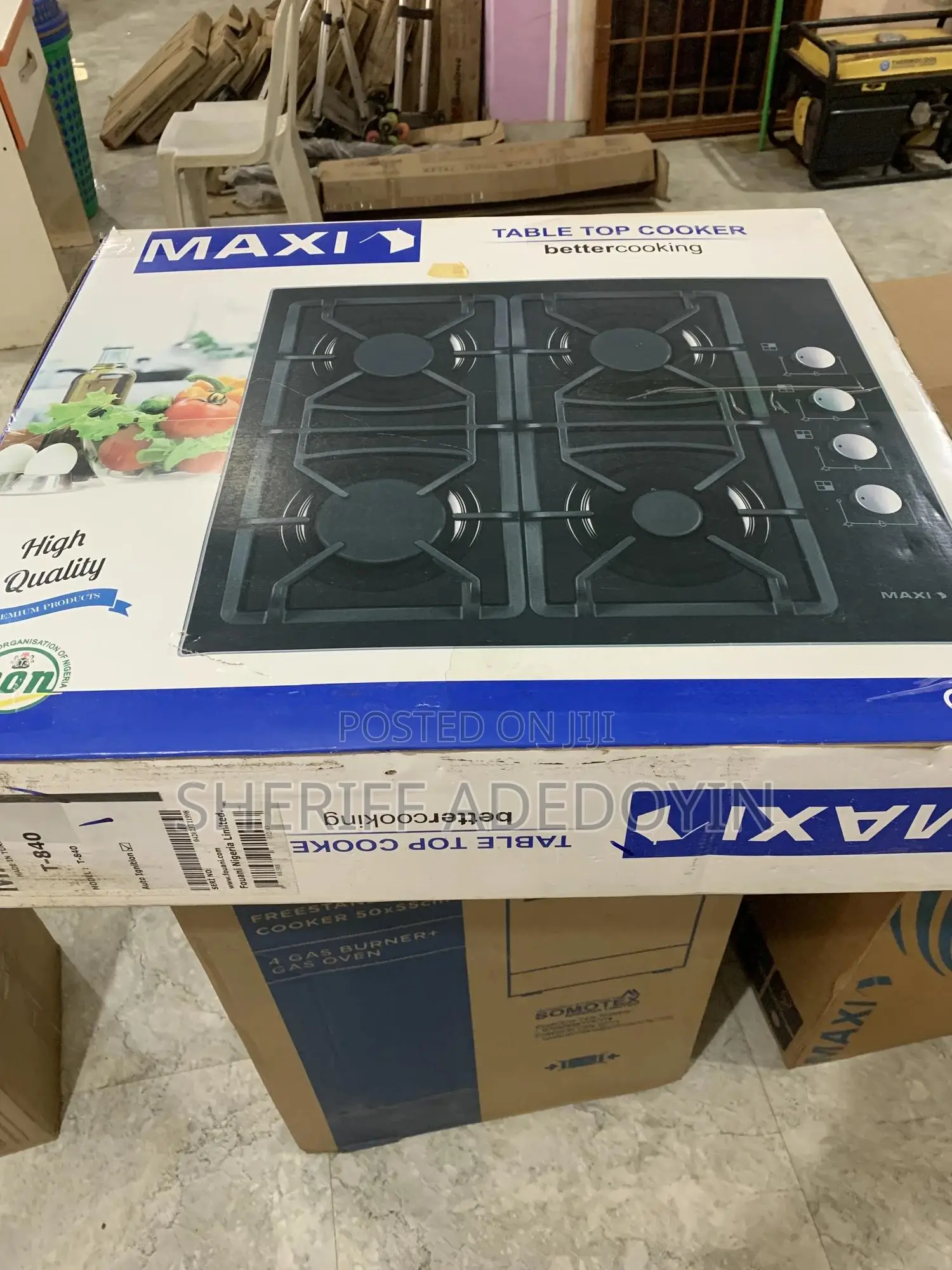 Maxi 60x60 T-840. 4 Burner Black Table in Ikorodu - Kitchen Appliances ...