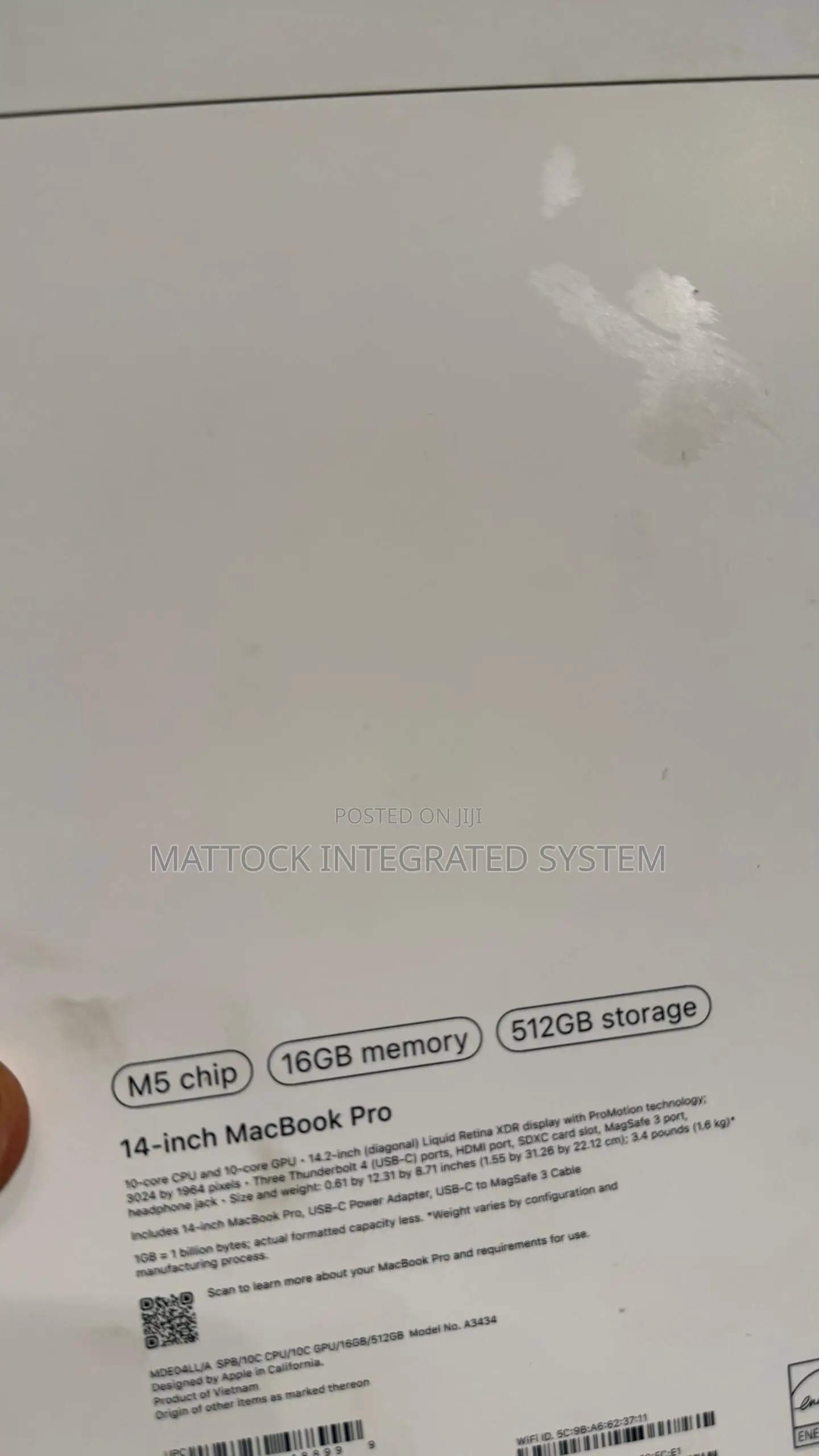 New Laptop Apple Macbook Pro 2025 M5 14-Inch 16GB Apple M4 SSD 512GB in ...