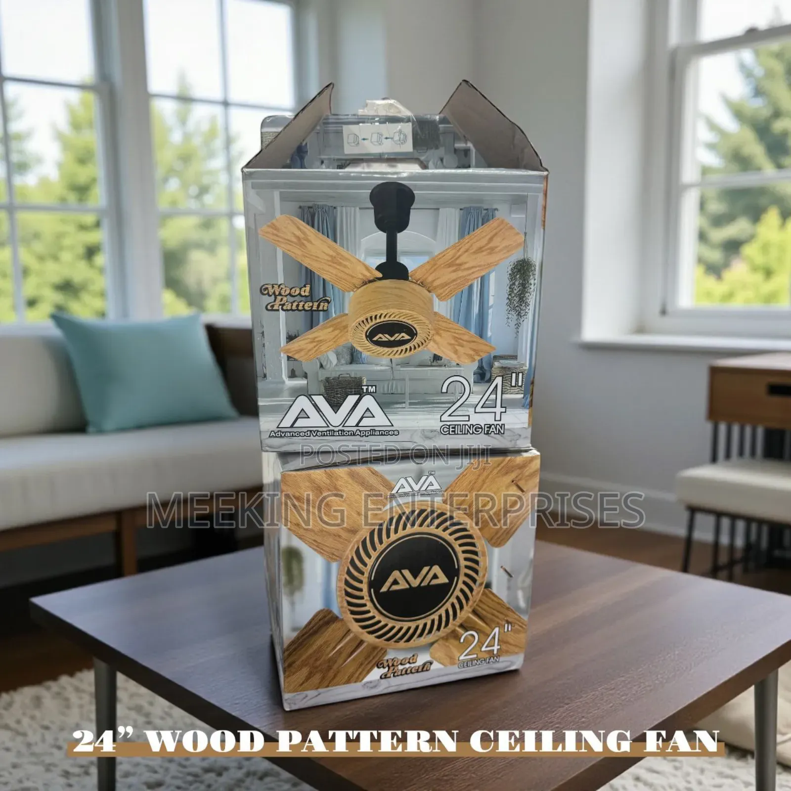 Ava 24" Wood Pattern Ceiling Fan. in Ojo - Home Appliances, Meeking ...