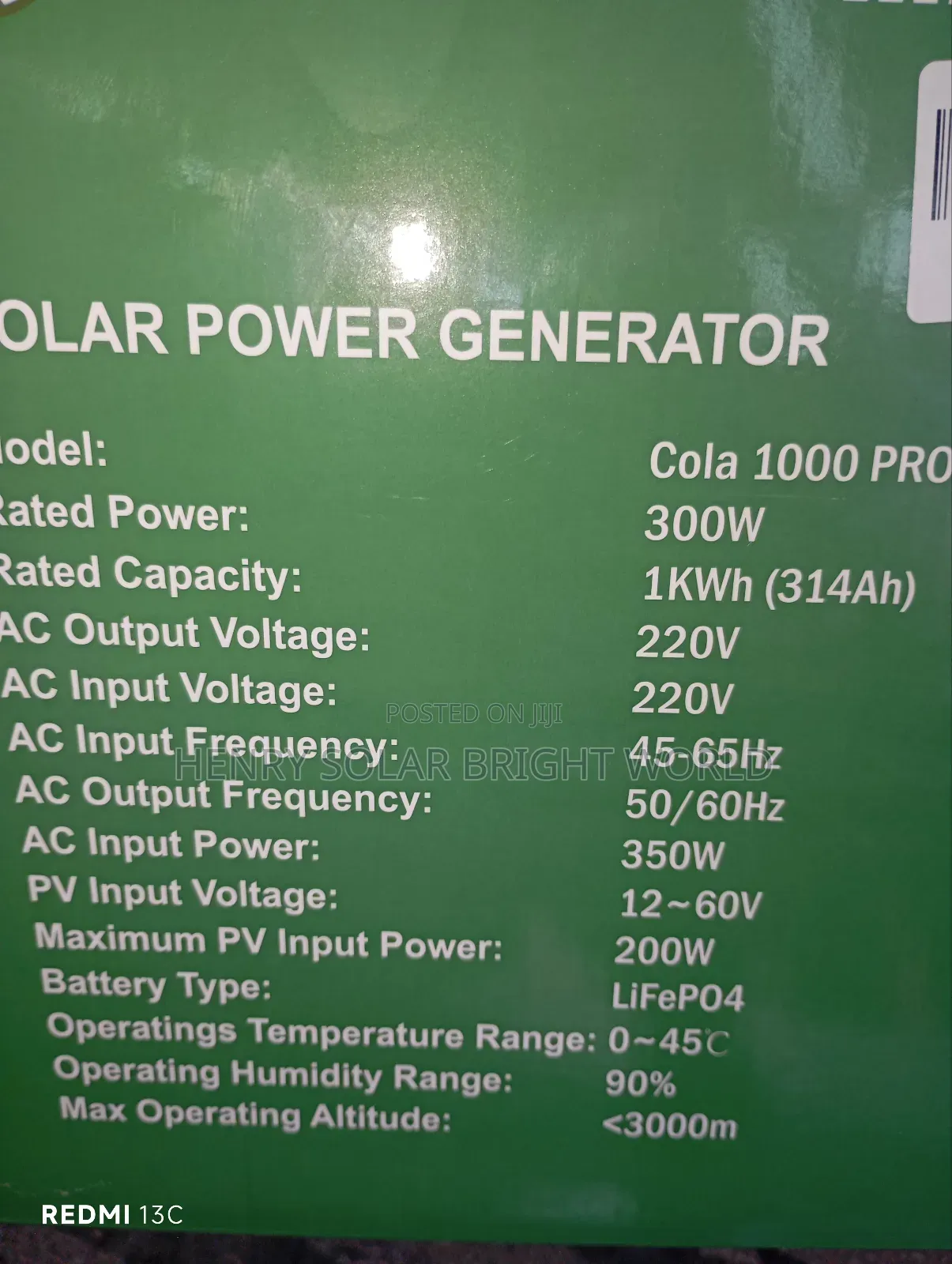 Cola 1000pro 1kwh Solar Generator With Power Bank in Ojo - Electrical ...