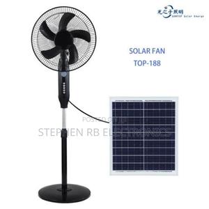 18-Inch Rechargeable Solar Fan + Solar Panel (Top-188) in Ikeja - Home Appliances, Stephen Rb ...
