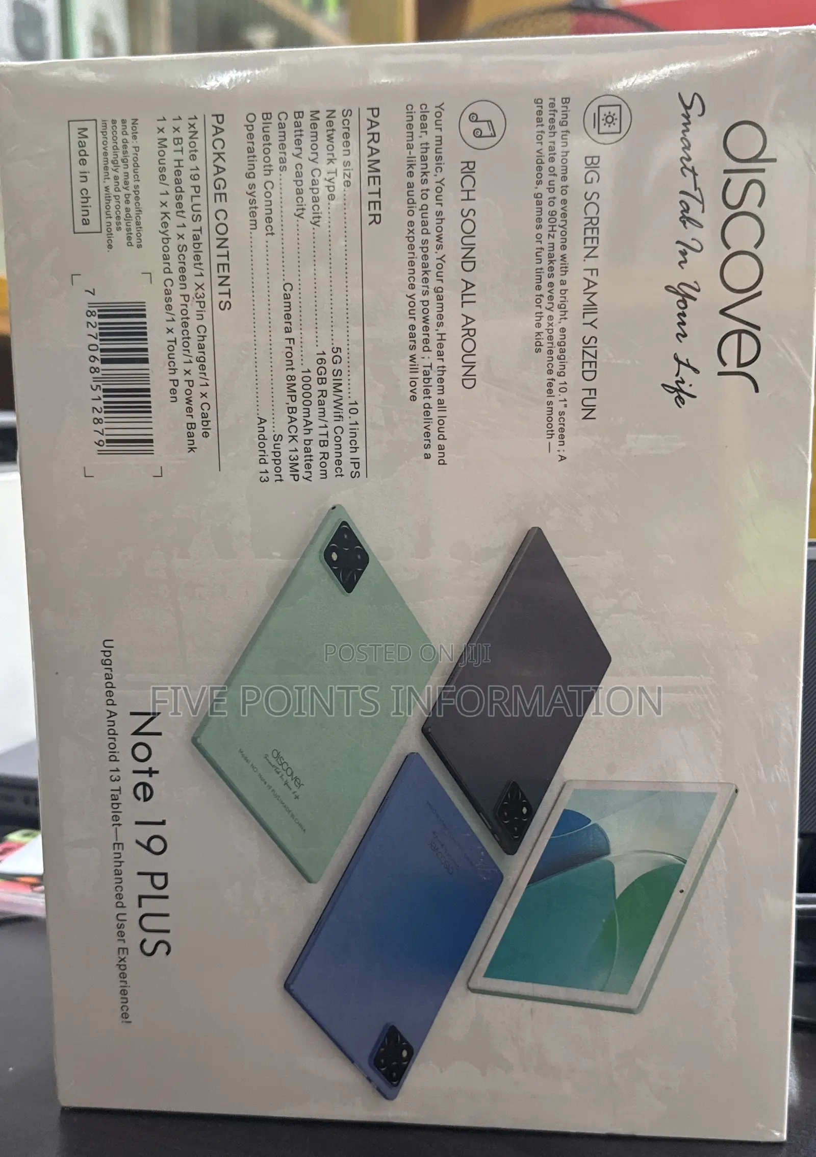New Discover Note 19 Plus 1 TB Blue in Wuse 2 - Tablets, Five Points ...