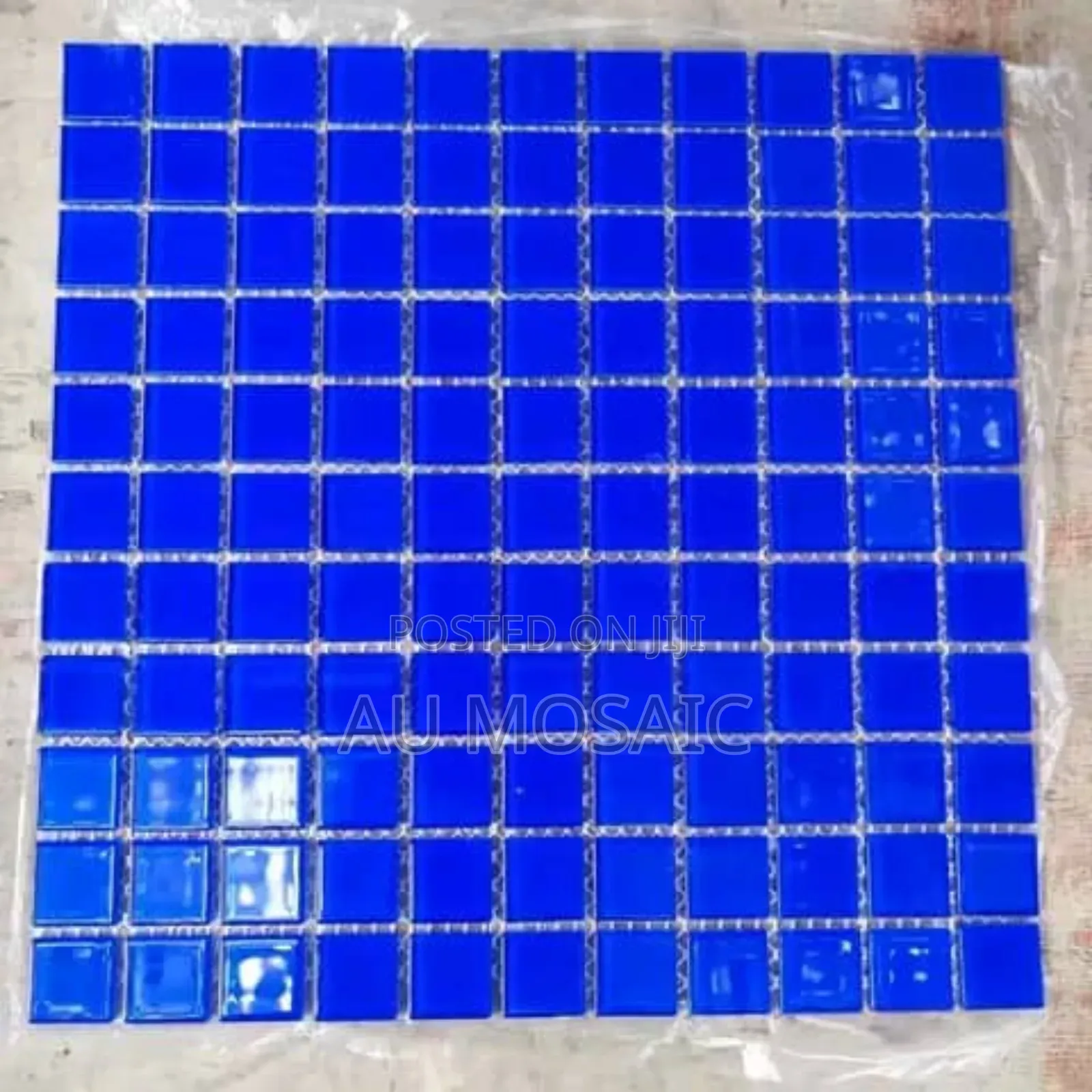 Plain Deep Blue Pool Mosaic Tiles (Small Seed) in Orile - Building ...