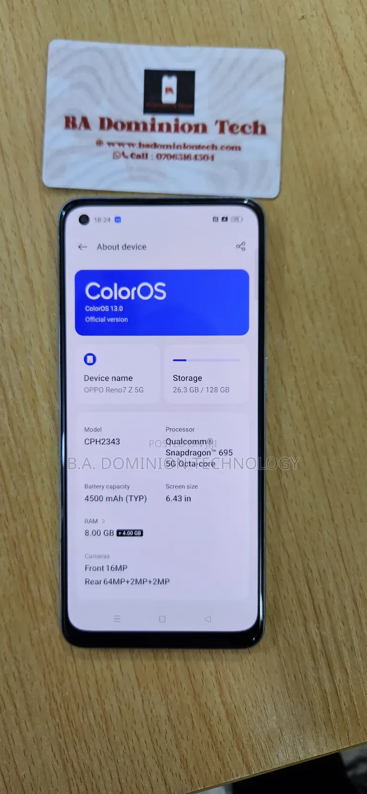 Oppo Reno 128 GB Silver in Benin City - Mobile Phones, Benjamin George ...
