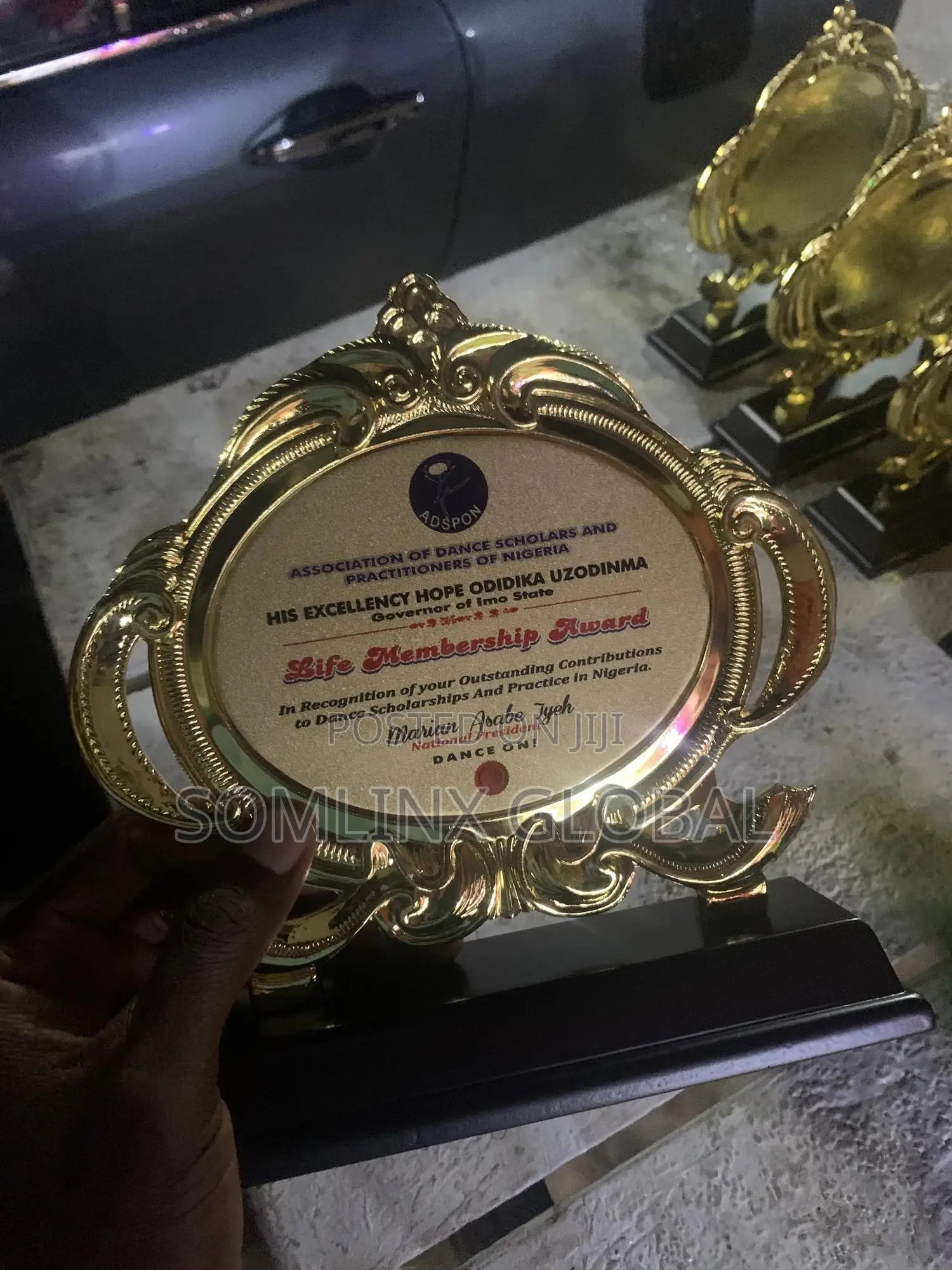Gold Plate Plaque (2) in Mushin - Arts, Crafts & Awards, Somlinx Global ...