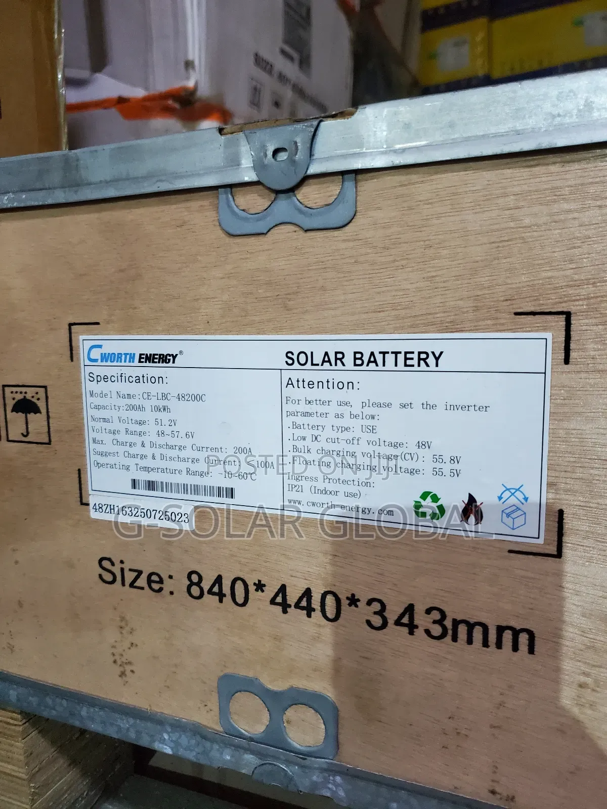 10kwh 51.2v Cworth Energy Ion Lithium Battery in Ibadan - Electrical ...