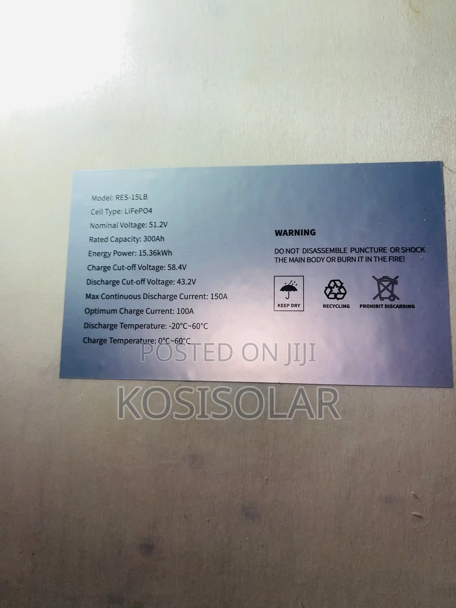 15kwh 48v Hyper Power Lithium Ion Battery in Eko Atlantic - Electrical ...